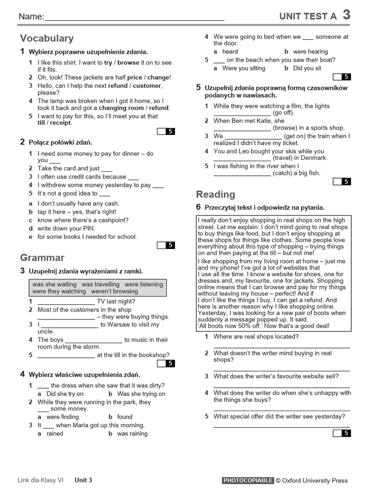 Link L6 U3 Unit Testa | PDF