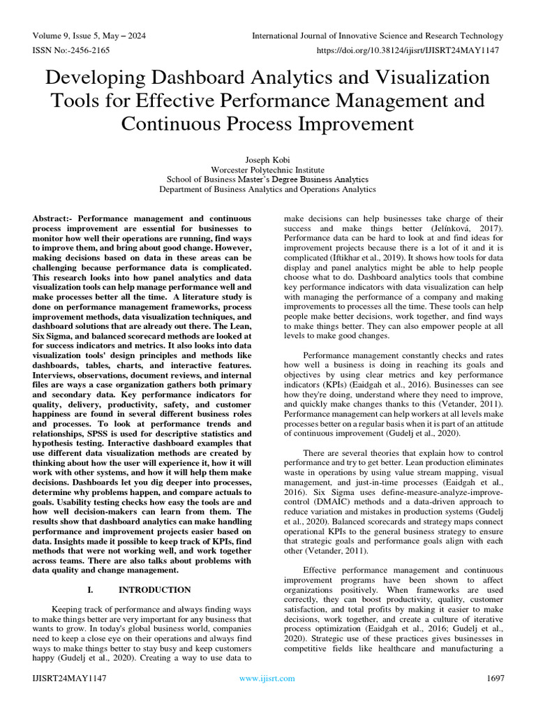 Developing Dashboard Analytics and Visualization Tools For Effective ...