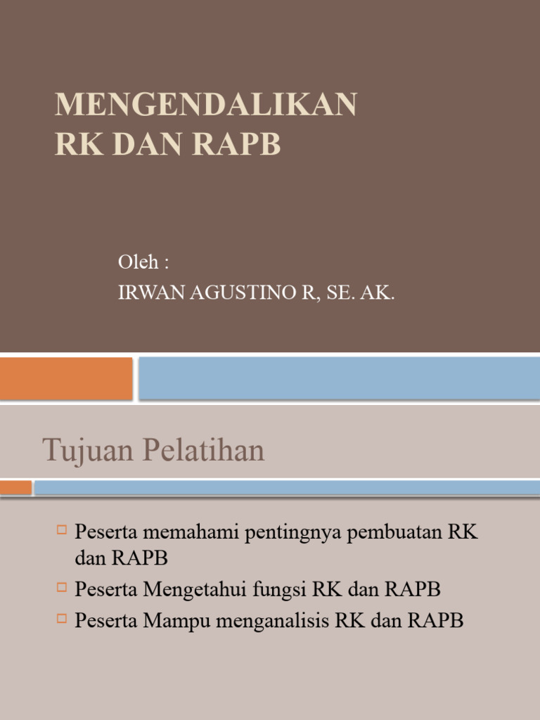 Mengendalikan RK Dan Rapb | PDF