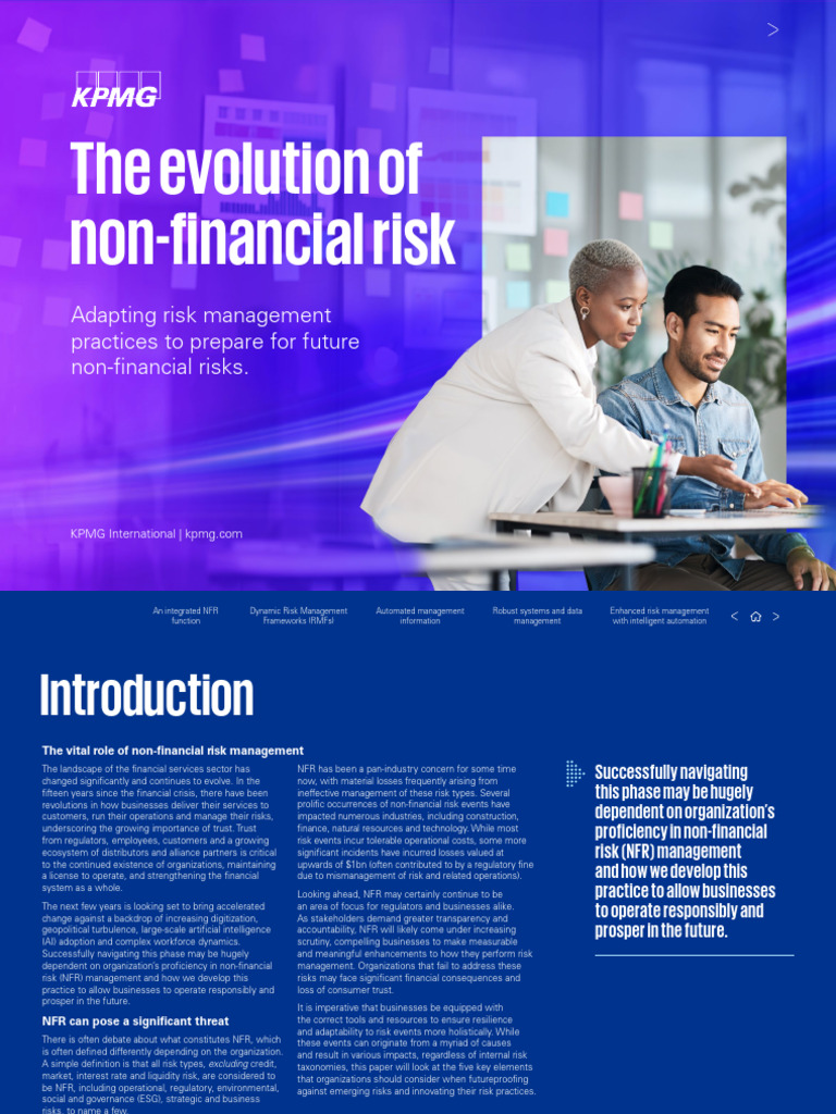 The Evolution of Non Financial Risk Report | PDF | Risk | Risk Management