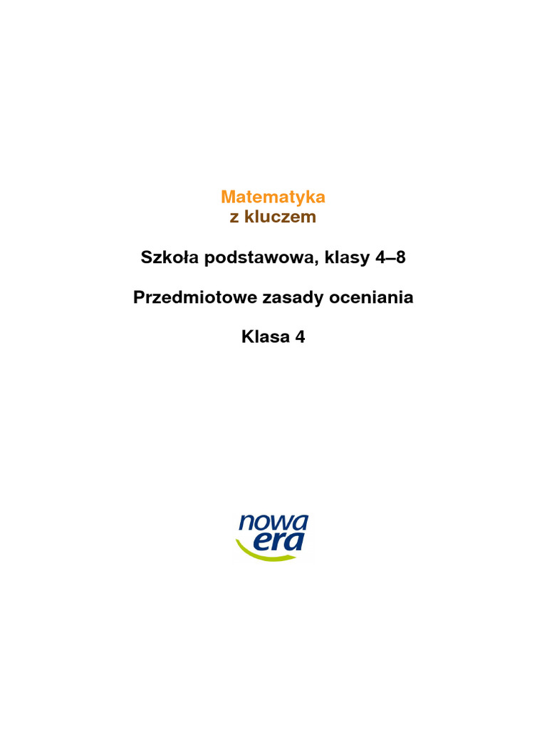 PSO Matematyka 4 | PDF