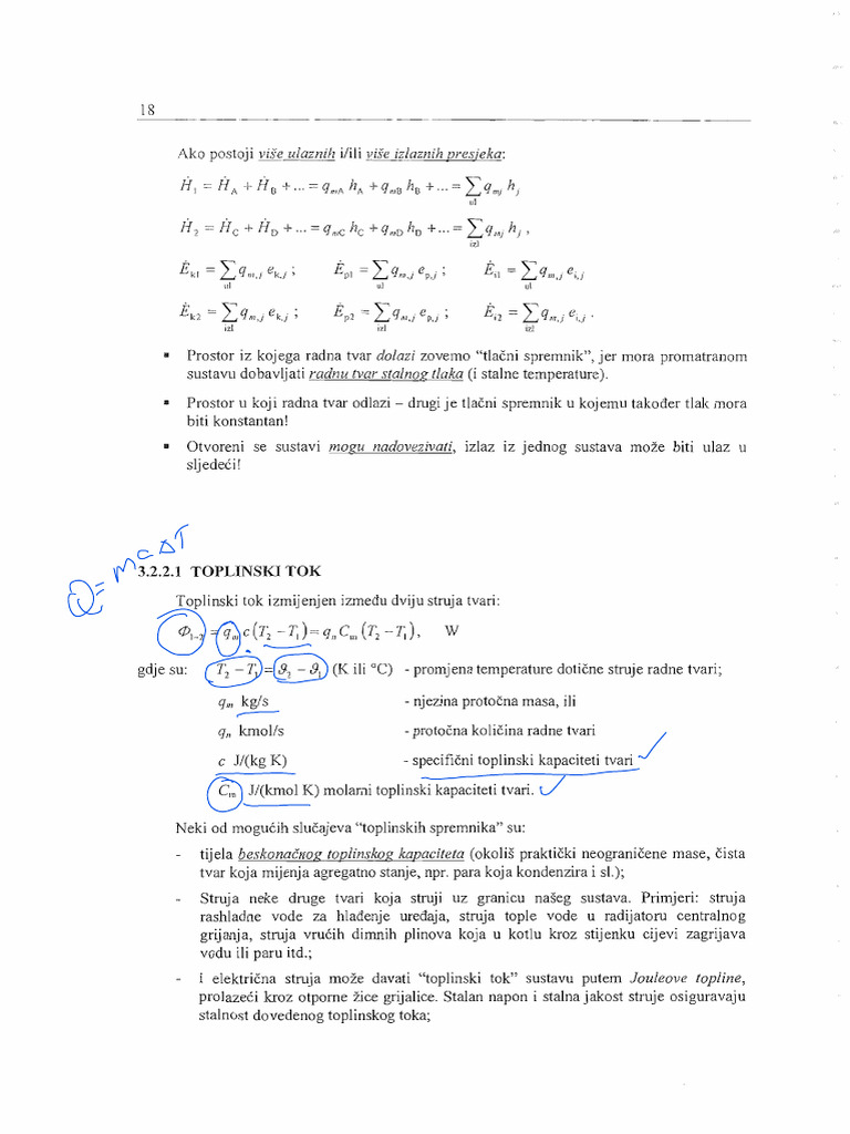 P4 Toplinski Tok, Mehanička Snaga, Vrste Tvari, Idealni Plinovi | PDF
