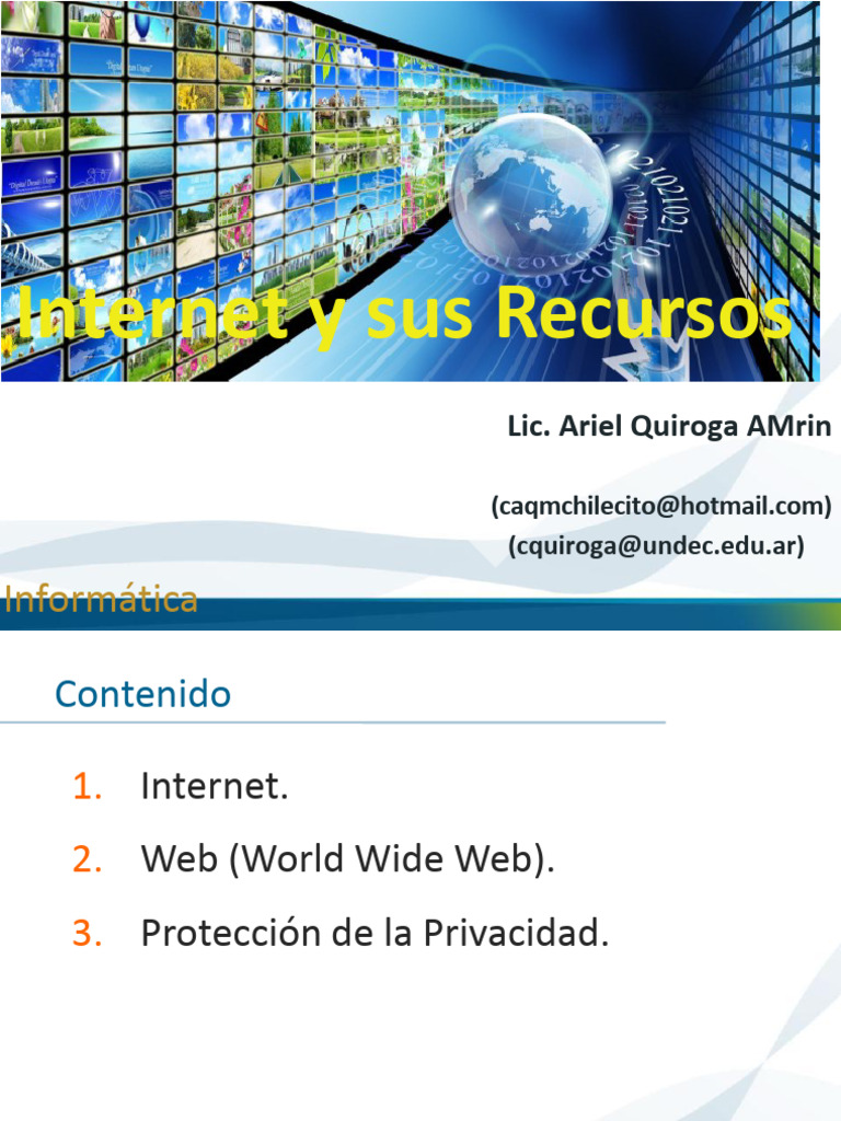 Tema6 Internet y Sus Recursos | PDF | Red mundial | Internet y web