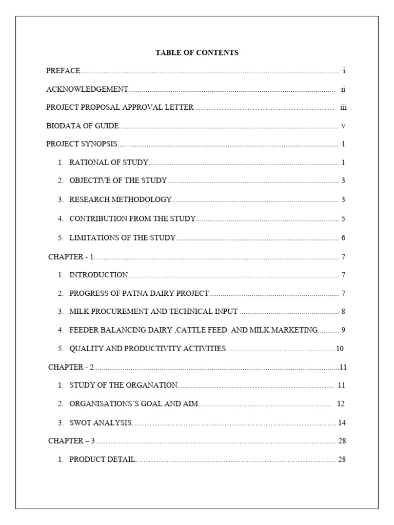 table_of_contents_template project | PDF