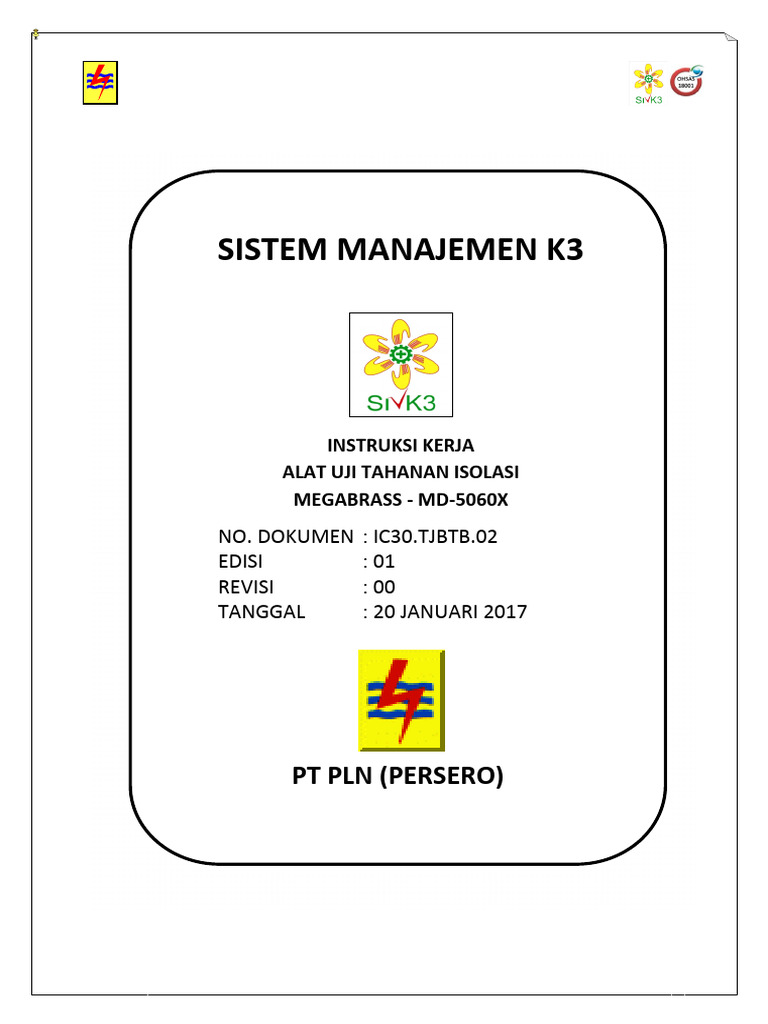 Instruksi Kerja Alat Uji Tahanan Isolasi | PDF