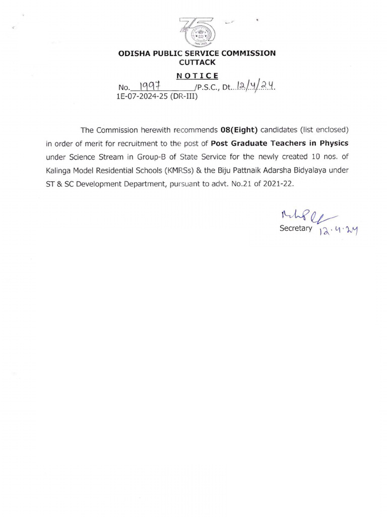 PGT Physics Recomm | PDF