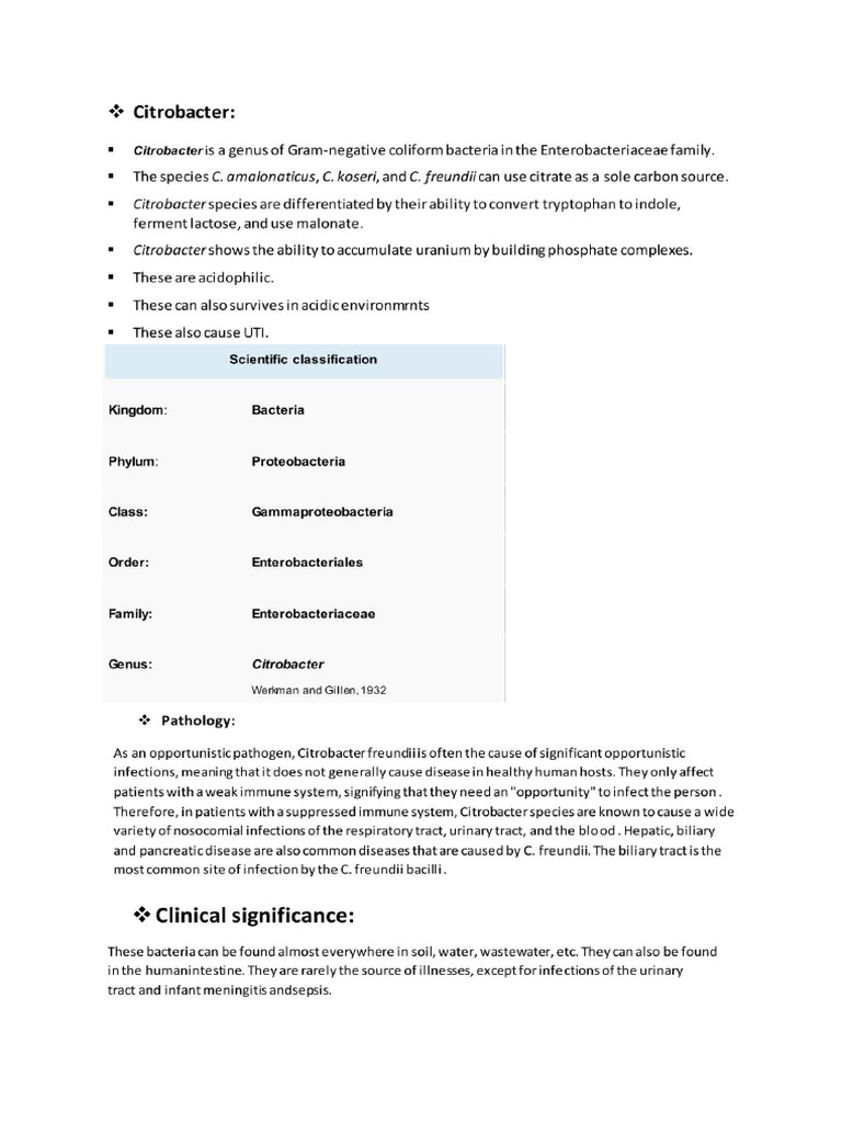 Citrobacter | PDF