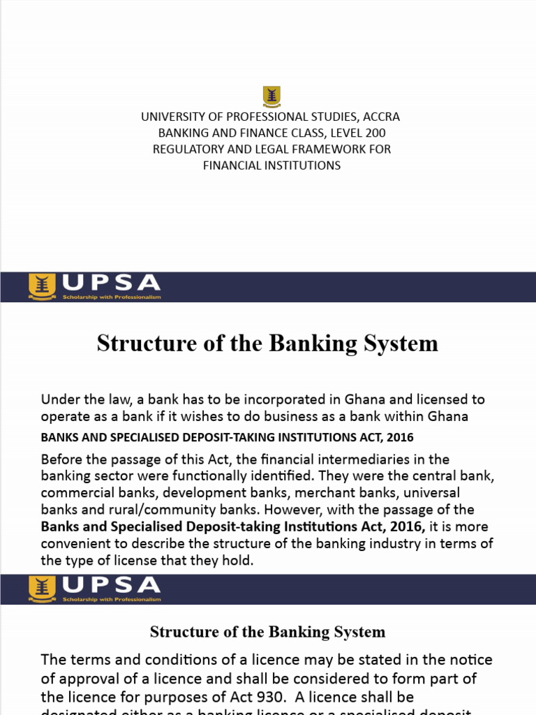 STRUCTURE OF BANKING INDUSTRY 2 | PDF | Banks | License