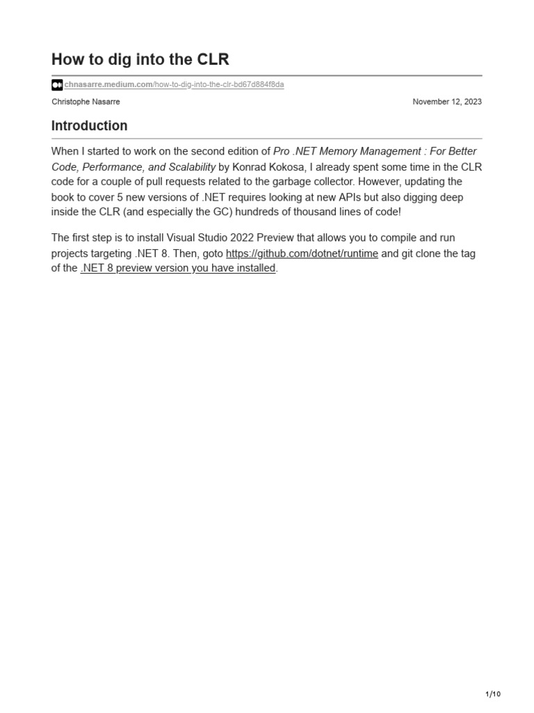Navigating CLR for .NET 8 Debugging | PDF | Computer Programming ...