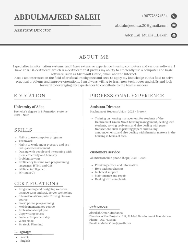 Abdulmajeed.Saleh_CV _2024 (2) | Download Free PDF | Computer Programming | World Wide Web