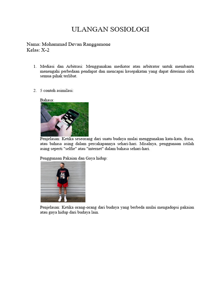 Ulangan Sosio Devan X-2 | PDF