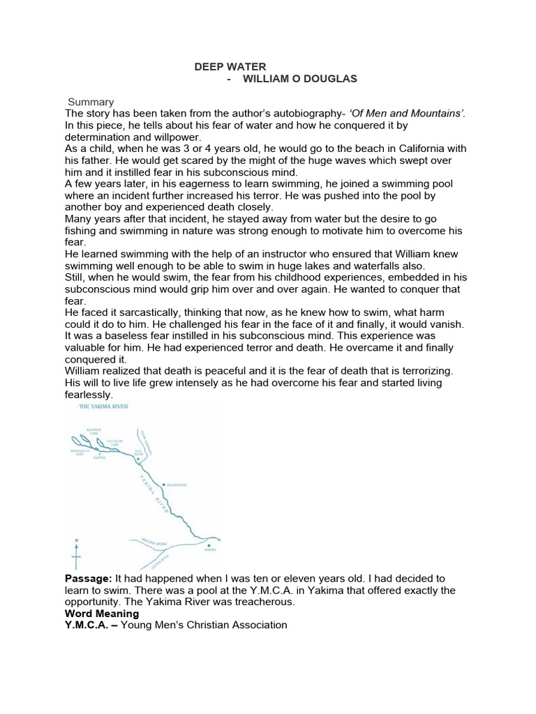 Deep Water | PDF | Fear | Swimming