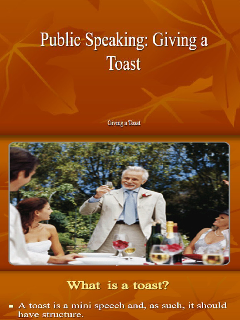 Delivering A Toast Speech | PDF