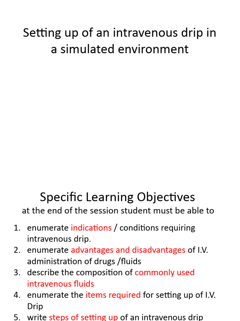 IV Drip Practical 2022 | PDF | Intravenous Therapy | Medicine