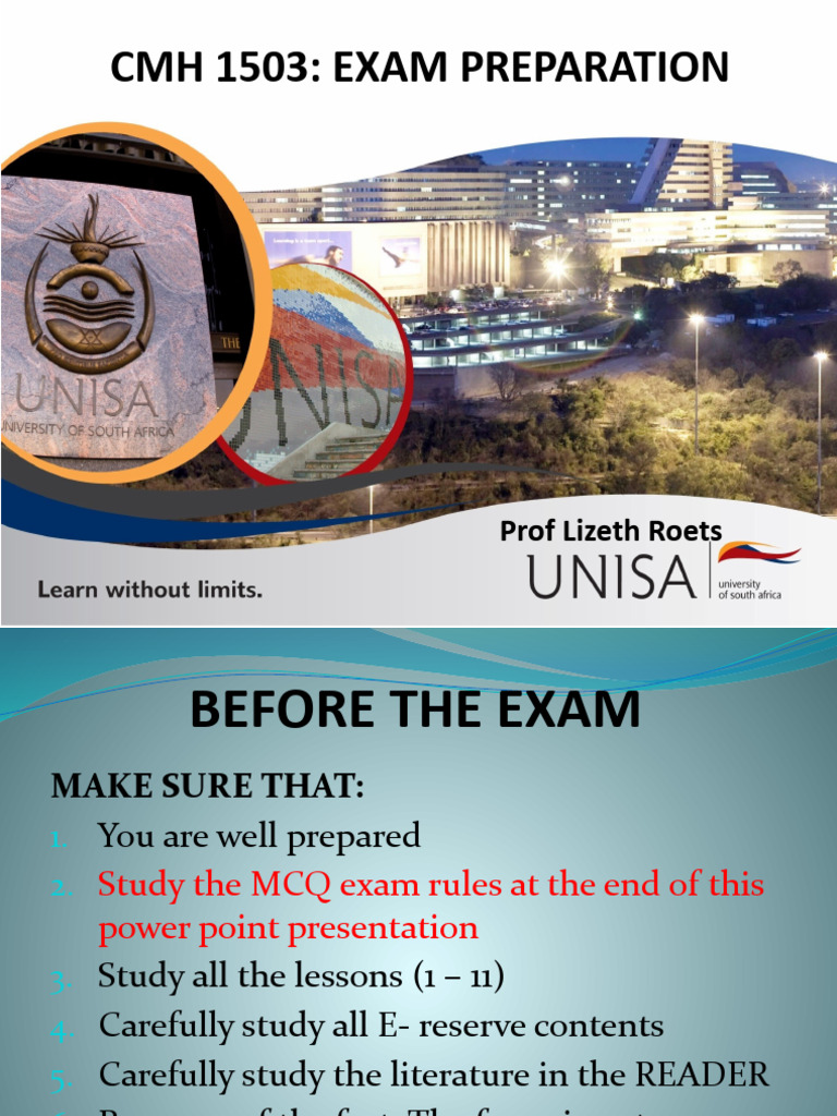 CMH1503 Exam Preparation Guide | PDF | Plagiarism | Multiple Choice