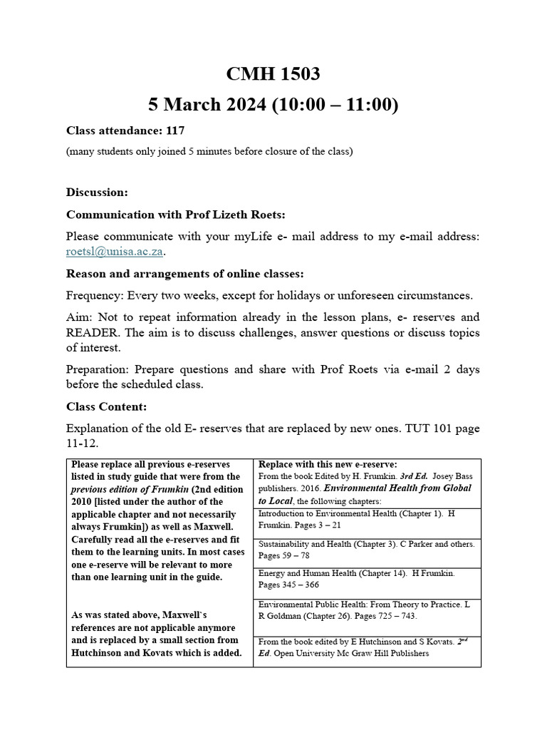 CMH 1503 5 March 2024 | PDF | Human Communication