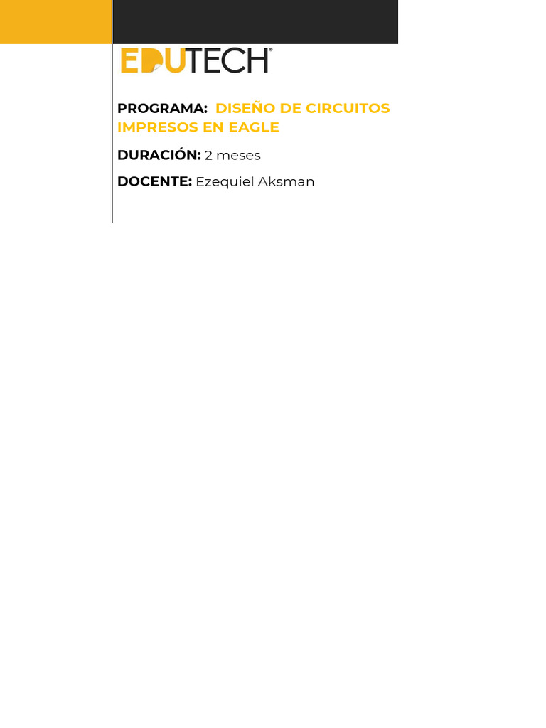 Programa Diseño de Circuitos en Eagle - EduTech | PDF | Placa de circuito impreso | Diseño de ...