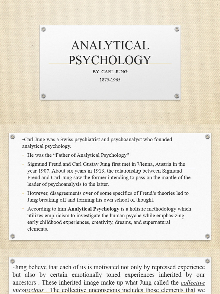 Analytical-Psychology | PDF | Analytical Psychology | Carl Jung