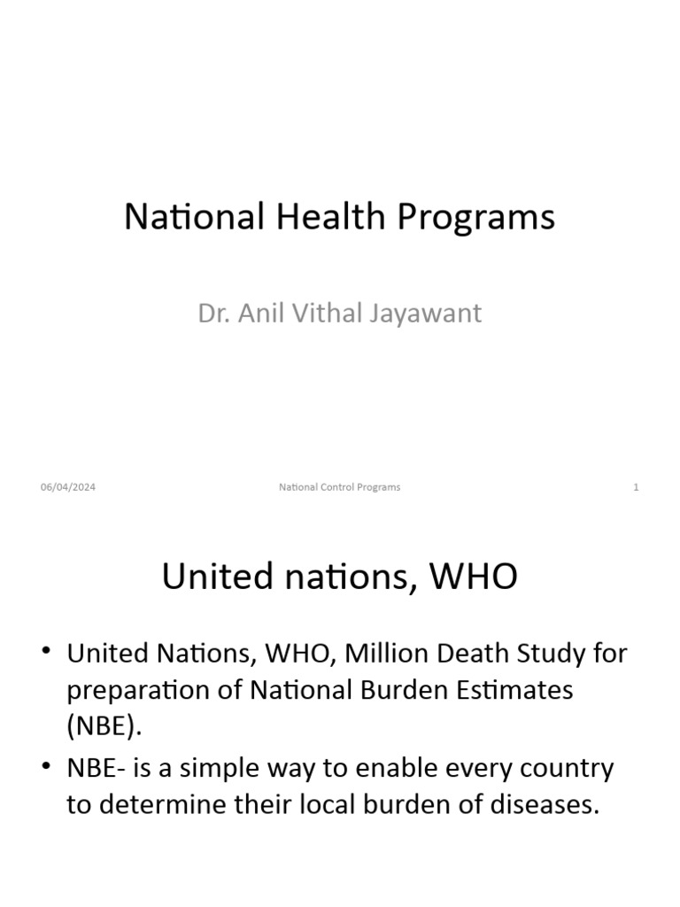 Overview of National Health Programs | PDF | Tuberculosis | Vaccines