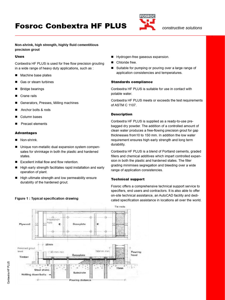 Conbextra HF Plus | PDF | Concrete | United Arab Emirates
