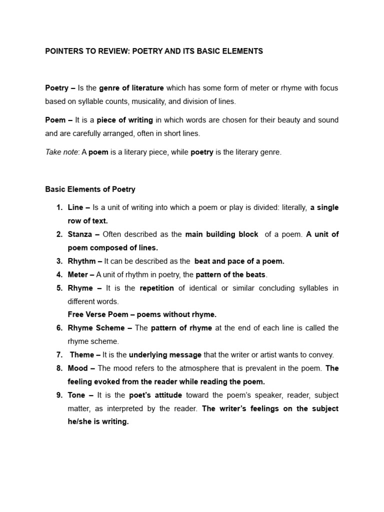 Understanding Poetry's Essential Elements | PDF