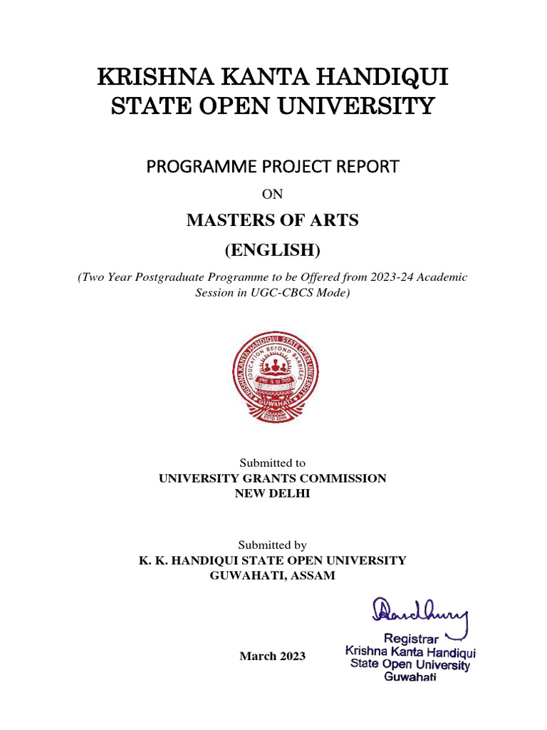 MASTERS OF ARTS (ENGLISH) | PDF | Educational Assessment | Learning