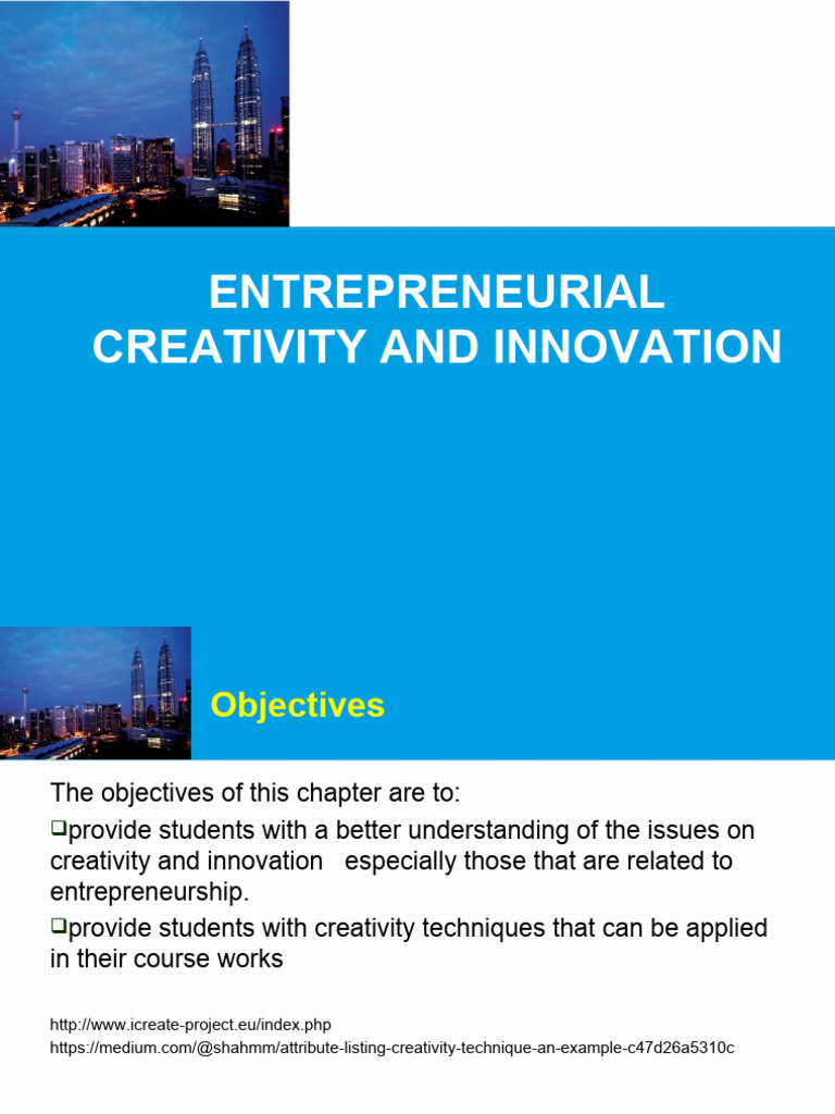 Entrepreneurial Creativity and Innovation | Download Free PDF ...