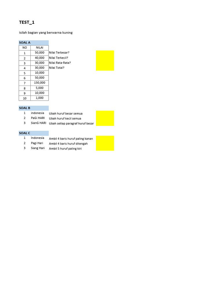 Skill Test 1 Admin - Nama Lengkap | PDF