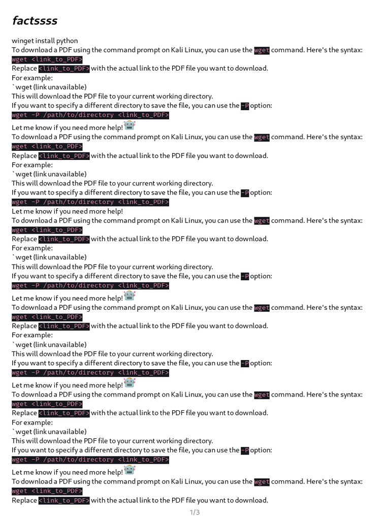 Factssss | PDF | Command Line Interface | Directory (Computing)