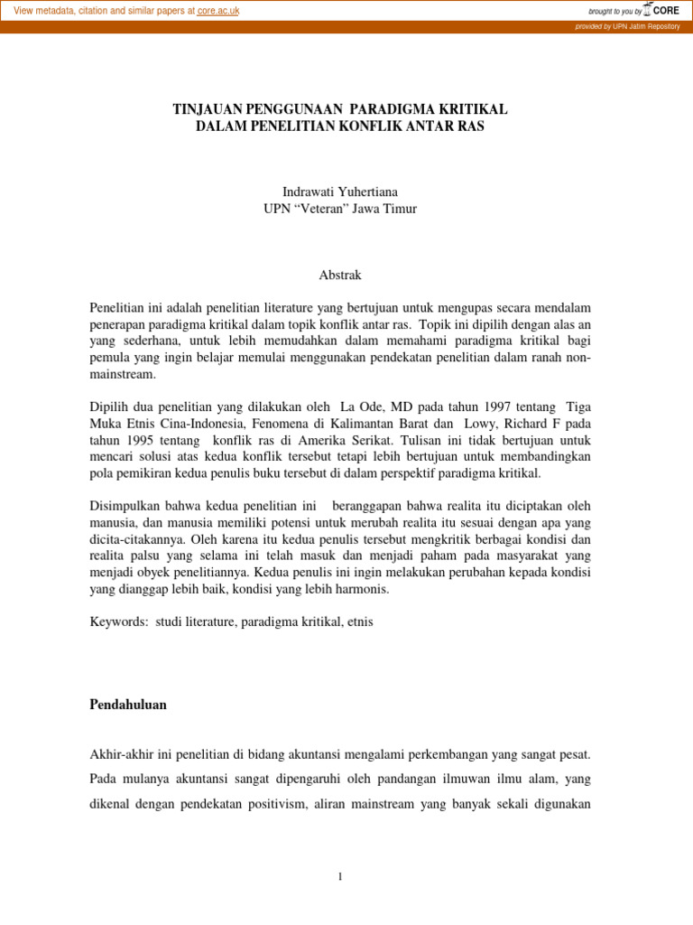 Konflik Antar Ras | PDF | Ilmu Sosial