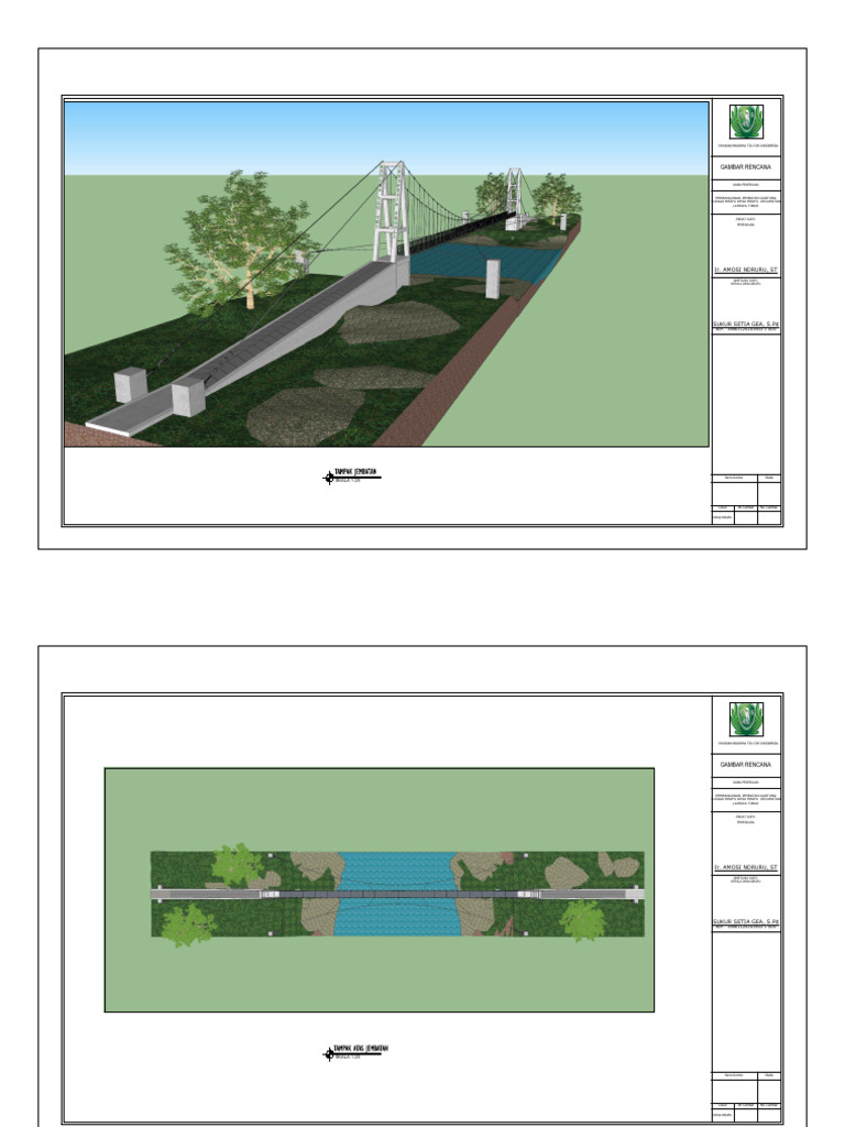 Desain Jembatan Gantung | PDF