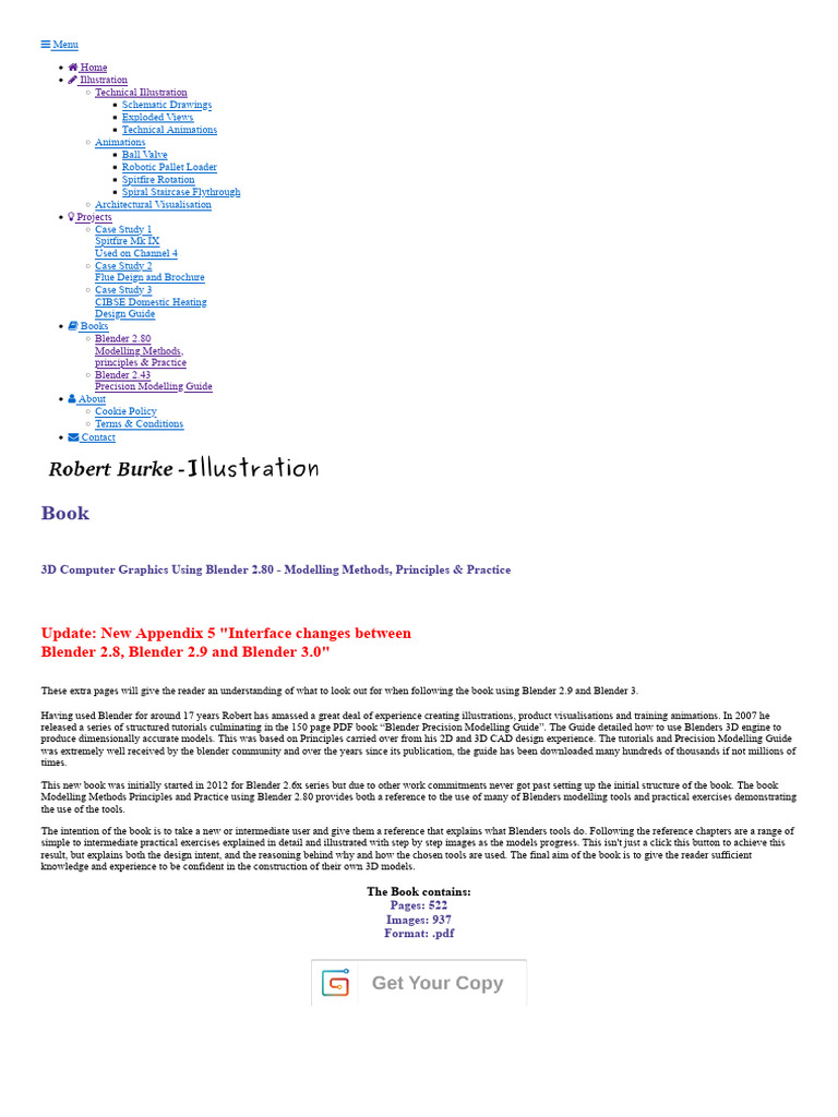 Robert Burke - Book - Blender 2.8 Modelling Methods | PDF | Blender ...