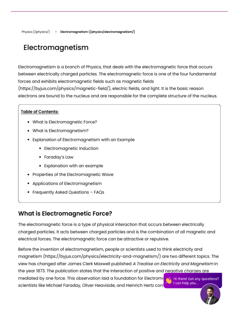 Electromagnetism - Definition, Examples _ Electromagnetic Force ...