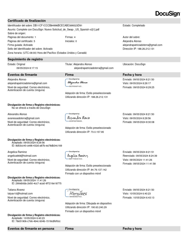 Complete Con DocuSign Nuevo Solicitud de Swa (1) | PDF