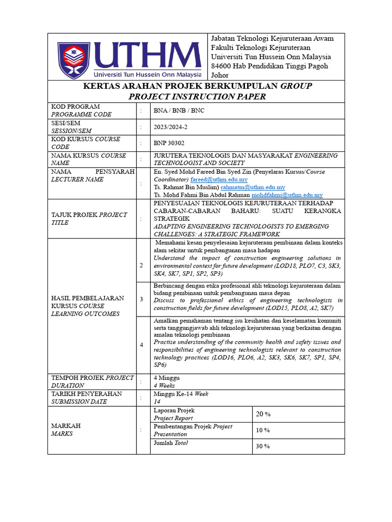 bnp30302kertasarahanprojeksem2sesi20232024-1 | Download Free PDF | Science | Engineering