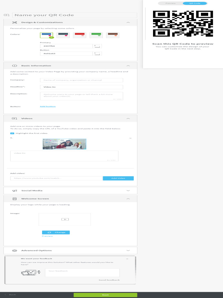 Customize Your Video Page | PDF | Qr Code | Video
