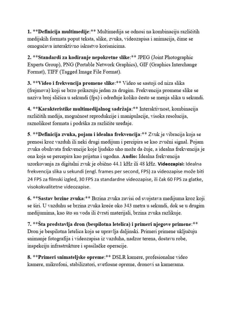 Multimediji Odgovori | PDF