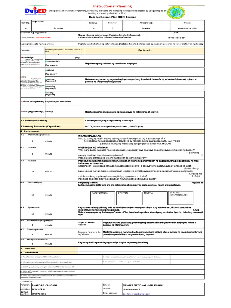 Filipno 8-Week 2 | PDF