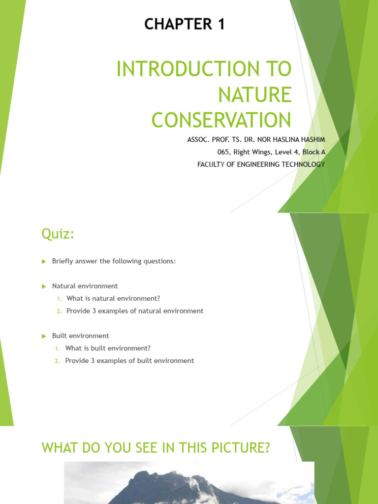 chapter1-1a | PDF | Human Impact On The Environment | Conservation Biology