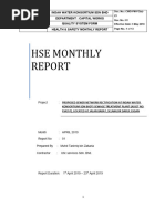 Monthly HSE Performance Report | PDF | Microsoft Word | Safety