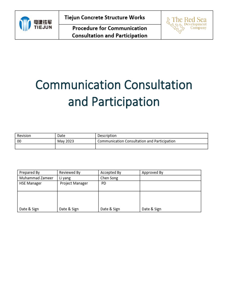 Procedure For Communication | PDF | Occupational Safety And Health | Risk