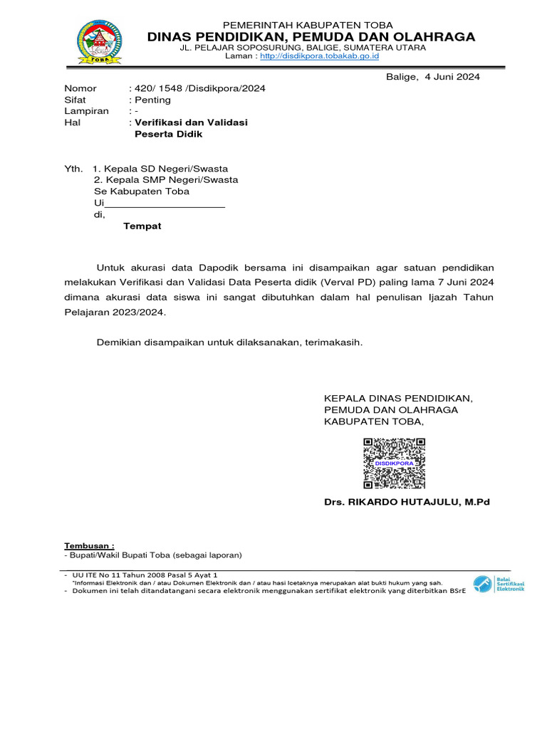 Surat Verval PD - Signed | PDF