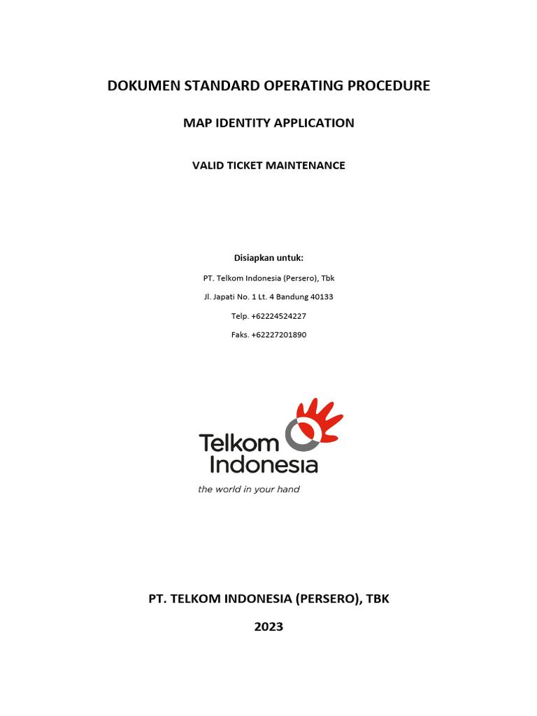 2023 SOP Map Identity Application Valid Ticket Maintenance | PDF