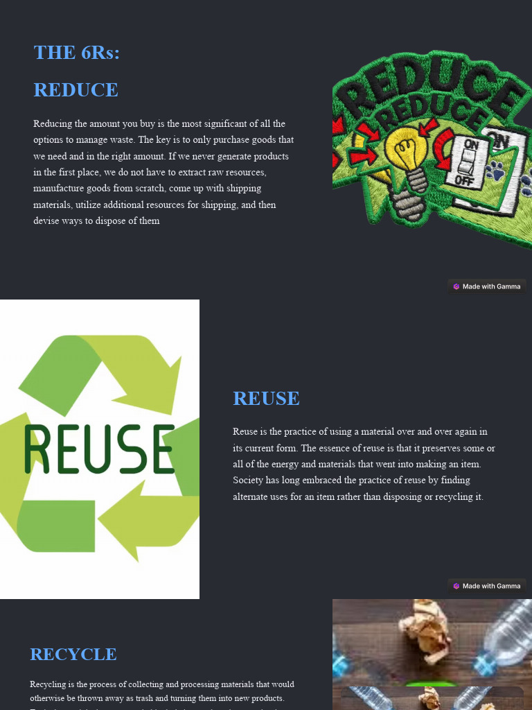 THE 6Rs | PDF | Recycling | Waste
