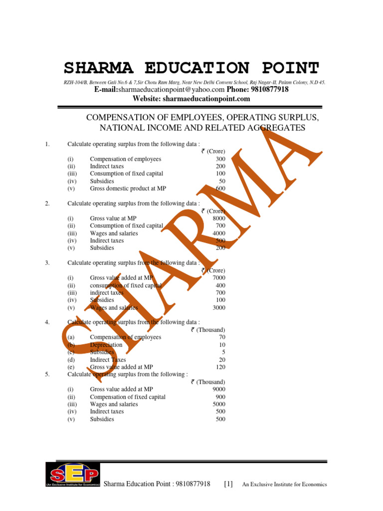 Macro Numerical OS, COE | PDF | Consumption Of Fixed Capital | Intermediate Consumption