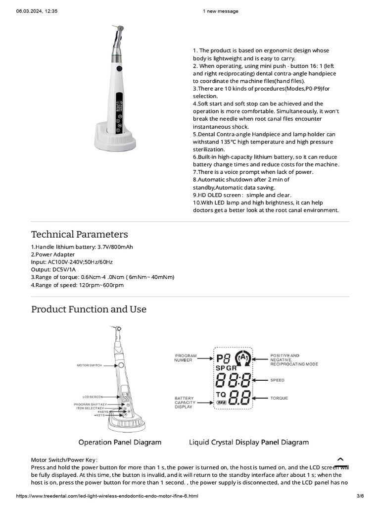 16 - 1 Wireless Endo Motor With LED Light With Reciprocating Function ...