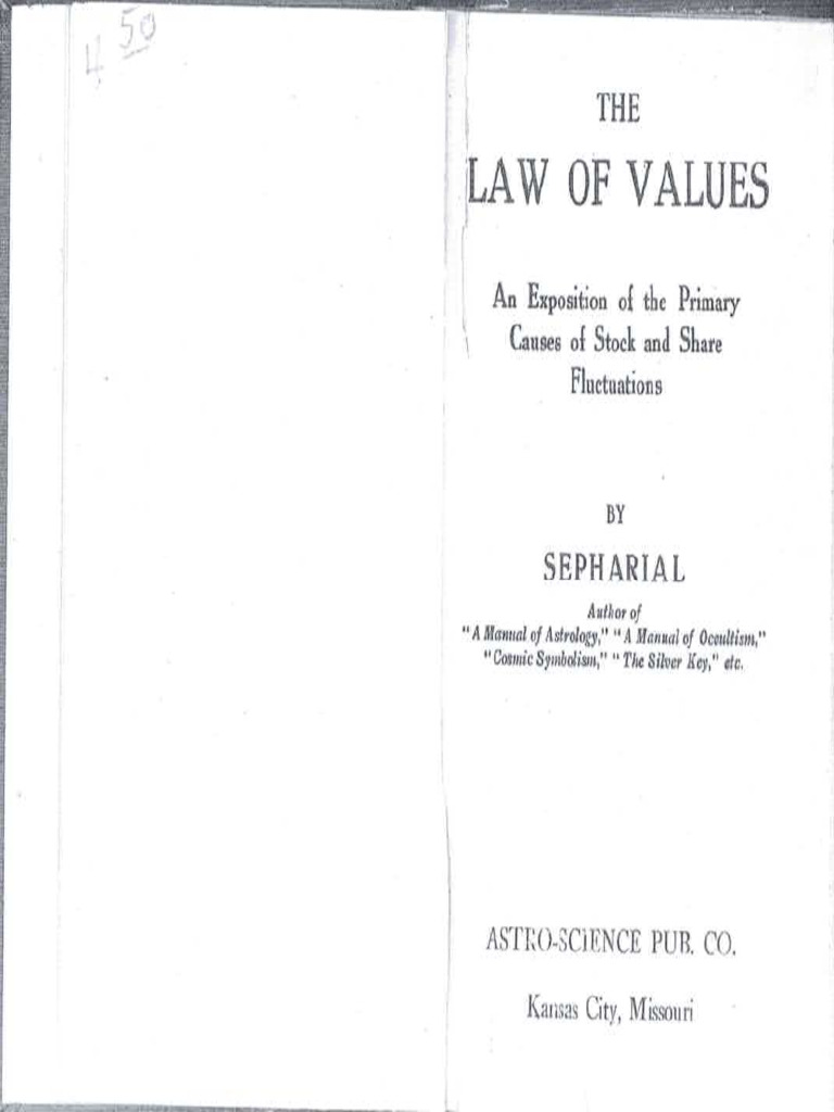 The Law of Values by Sepharial | PDF