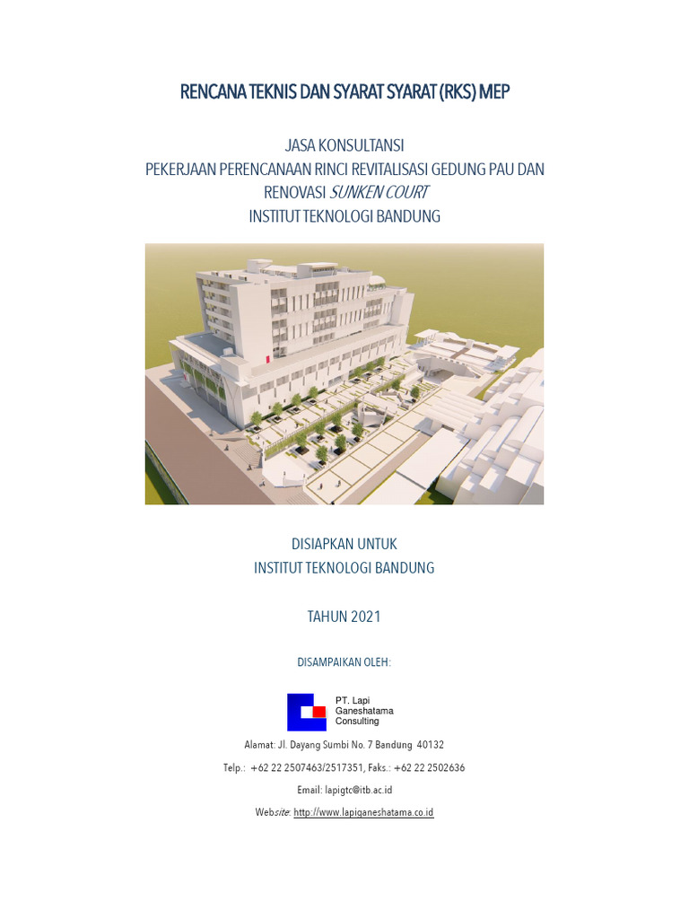 3C RKS Mep Gedung Pau Sunken Court Tunnel Dan Saraga Itb 1 | PDF