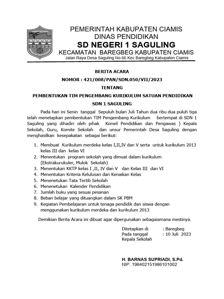 Berita Acara Kosp | PDF | Karier & Perkembangan | Ilmu Sosial