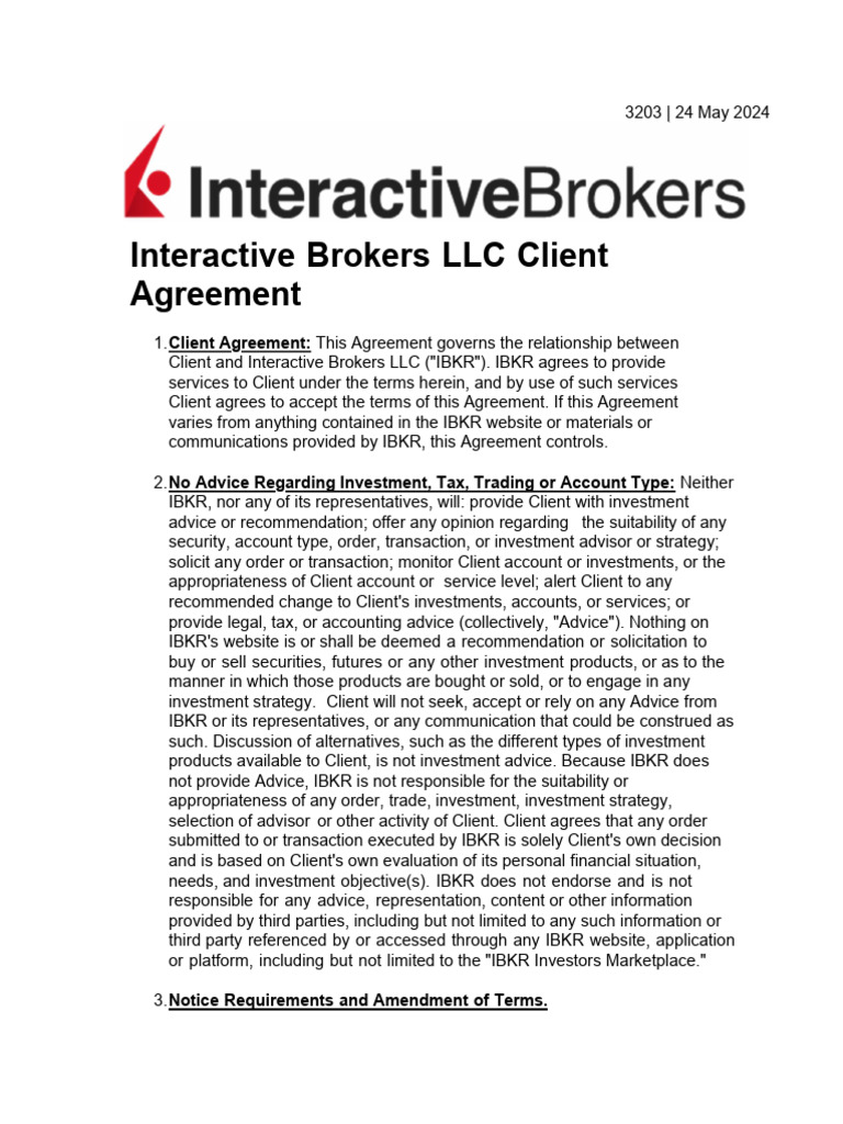 IBKR Agreement | PDF | Foreign Exchange Market | Short (Finance)